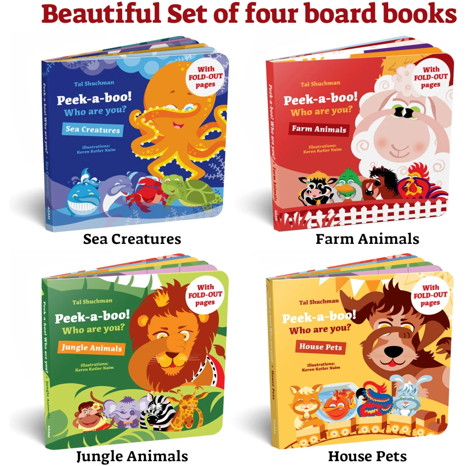 Peek-A-Boo! – Who Are You? A Box Set of 4 Board Books‏ - אגם הוצאה לאור
